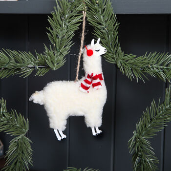 Llama Christmas Tree Decoration By Red Berry Apple | notonthehighstreet.com