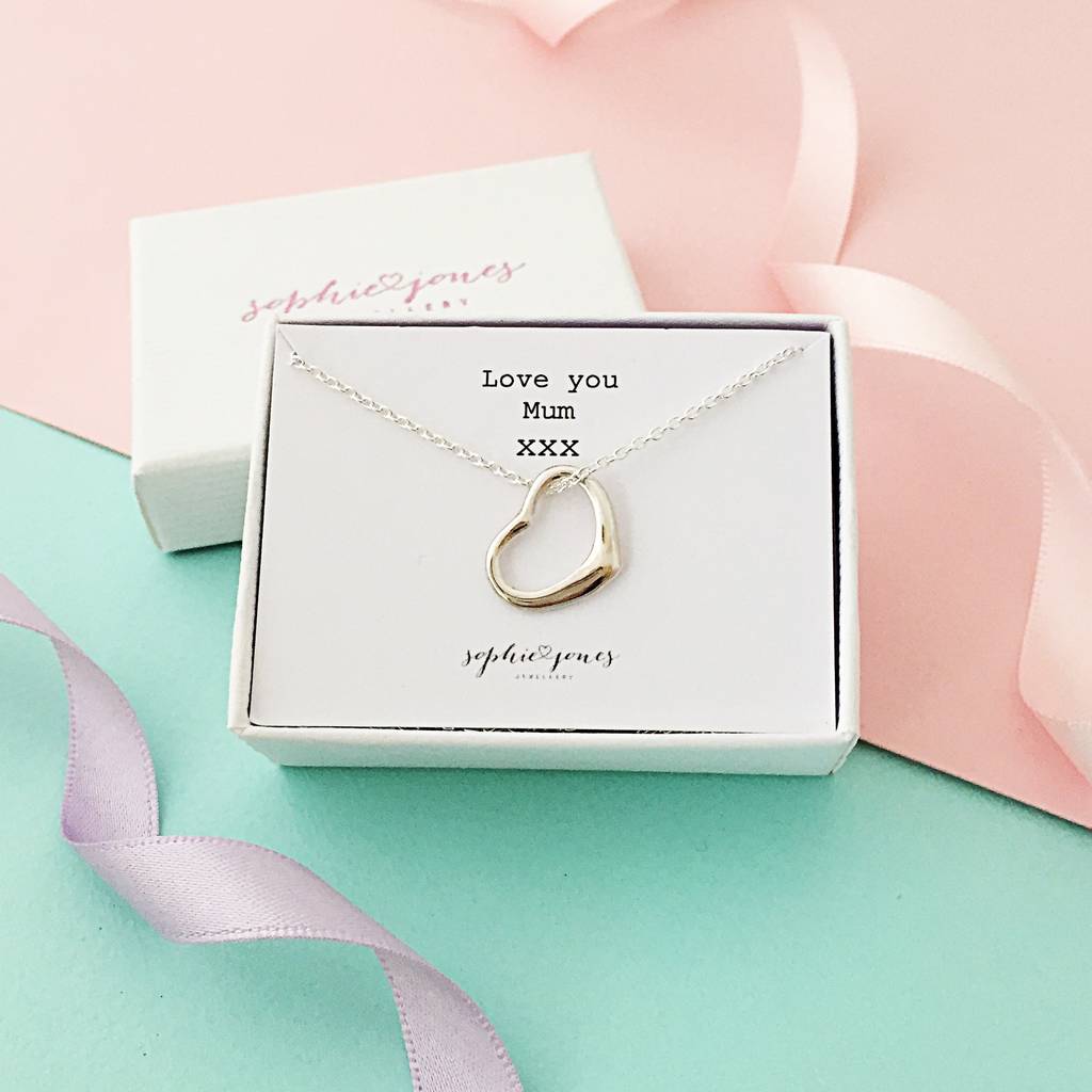 love you mummy heart necklace by sophie jones jewellery ...