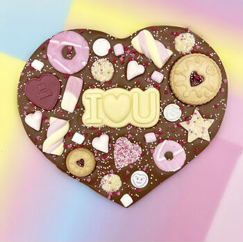 I Love You Heart Chocolate Slab By Choc Til You Drop ...