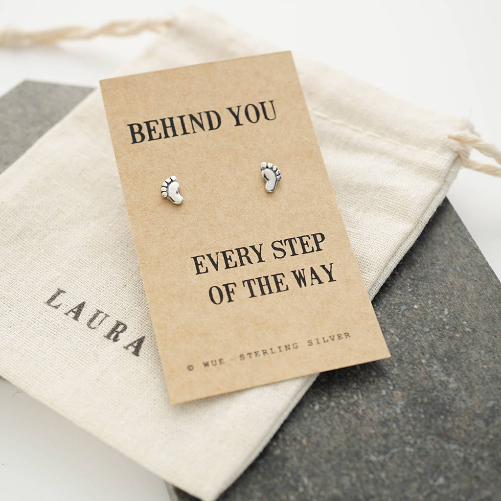 every step silver earrings by wue | notonthehighstreet.com
