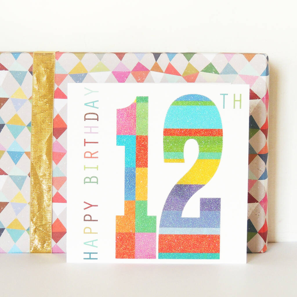 Sparkly 12th Birthday Card By Kali Stileman Publishing
