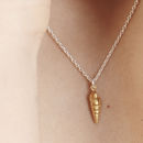 Sterling Silver Golden Shell Necklace And Earring Set By Charlotte Lowe ...