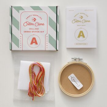 Cross Stitch Drop Shadow Alphabet Kit By Cotton Clara ...