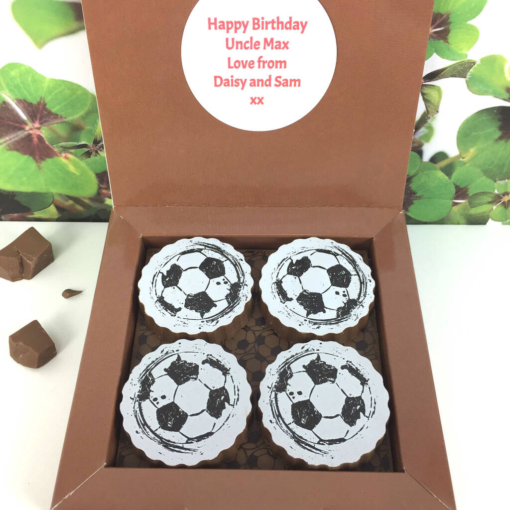 Gift Box Of Football Chocolates For Sports Lovers By Cocoapod ...
