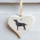 labrador hanging heart by dimbleby ceramics | notonthehighstreet.com