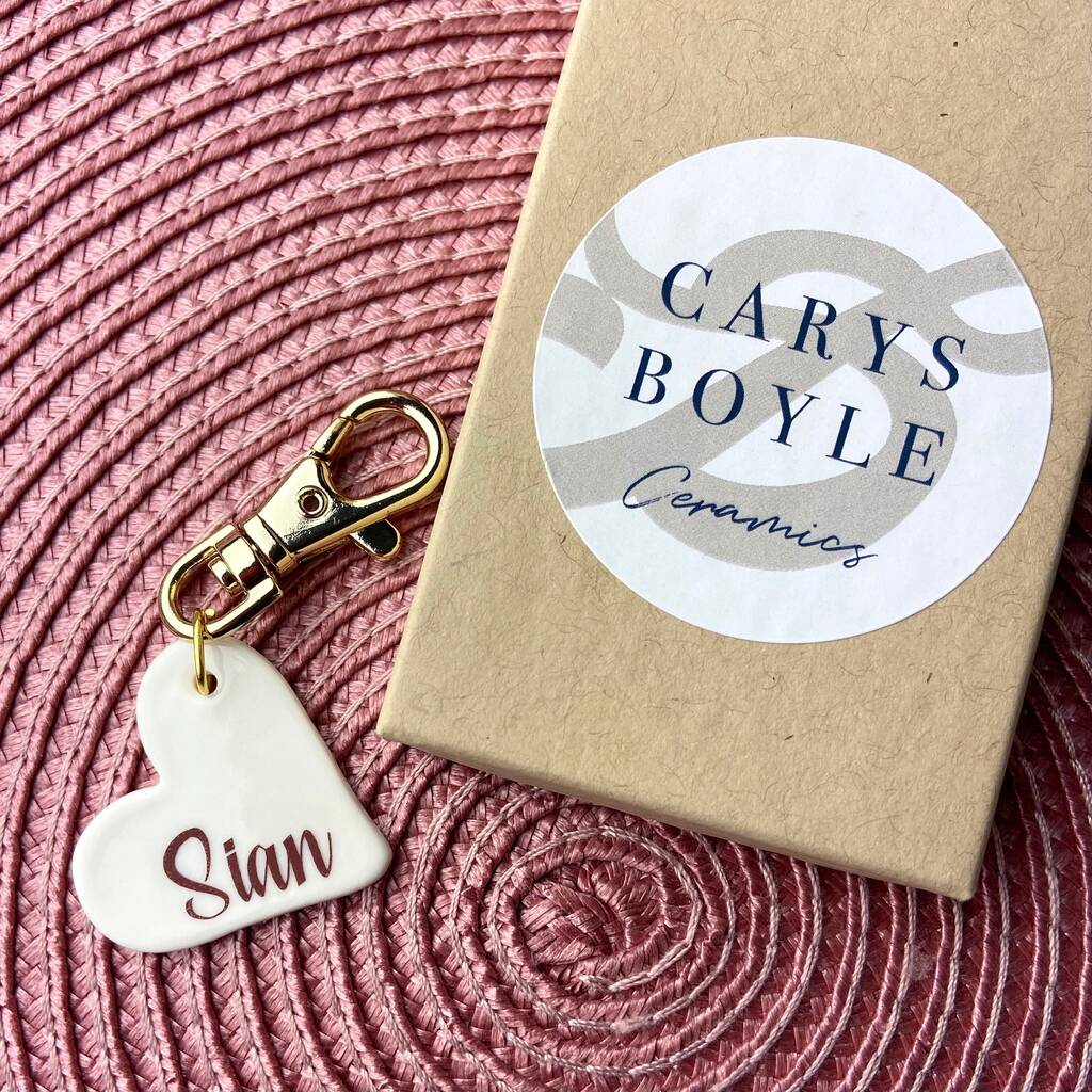 Personalised 50th Birthday Key Ring By CARYS BOYLE CERAMICS ...