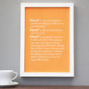 personalised 'friend' dictionary print by coconutgrass ...
