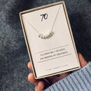 70th Birthday Silver Necklace By Wue | notonthehighstreet.com