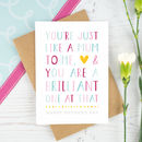 'just like a mum to me' card by joanne hawker | notonthehighstreet.com