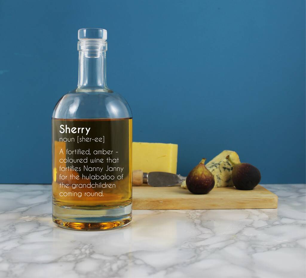 Funny Personalised Sherry Definition Bottle 700ml By Copper And Sable ...