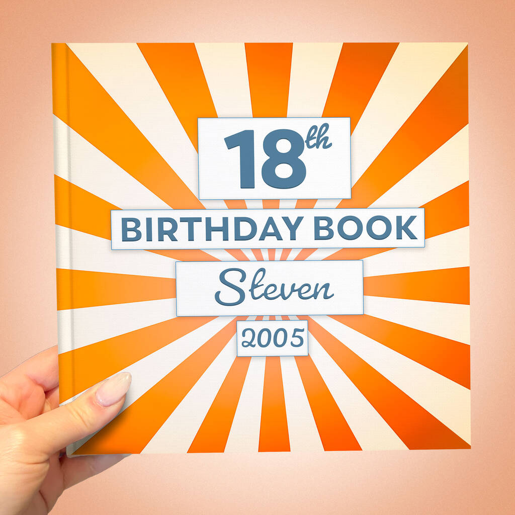 Personalised 18th Birthday Book 'My 18th Birthday Book' By Be In The Book