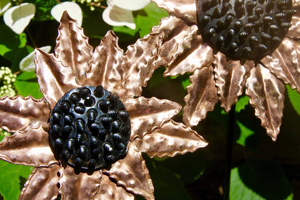 Copper Sunflower Garden Sculpture By London Garden Trading ...