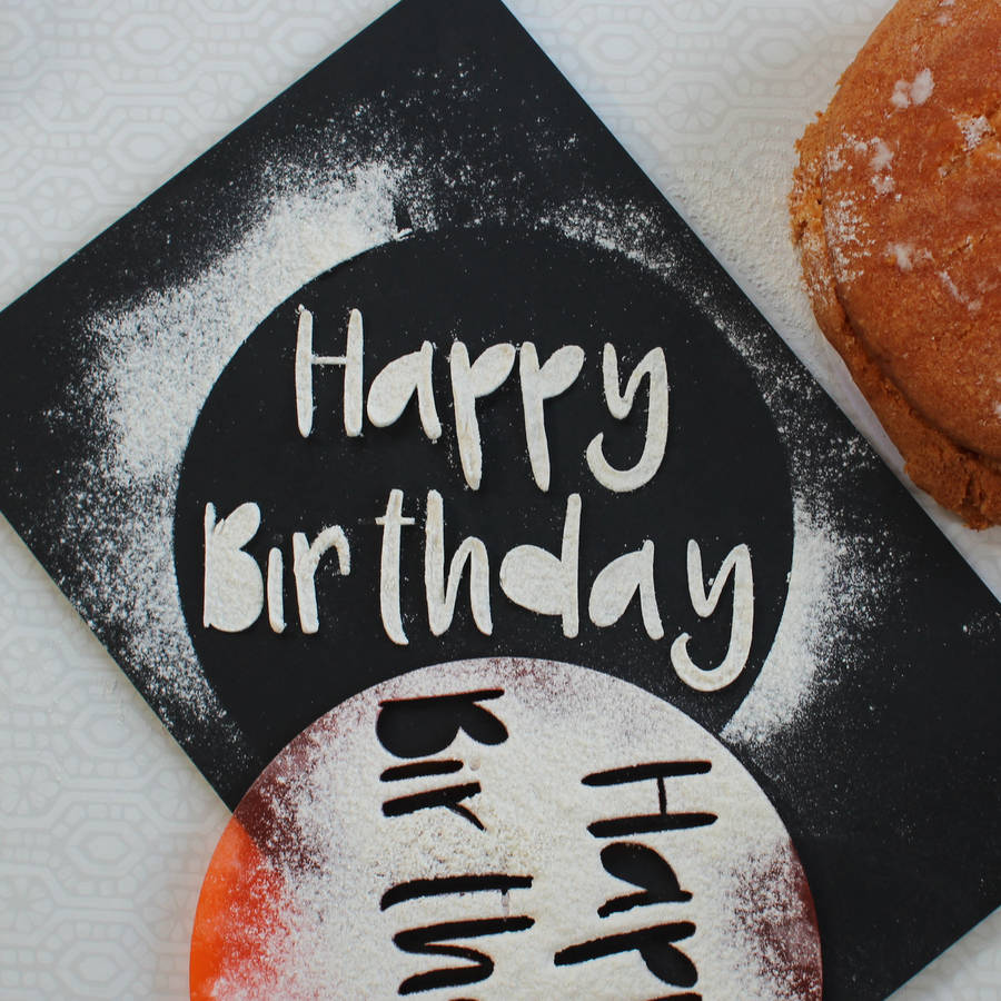 Happy Birthday Cake Stencil By Rocket And Fox Notonthehighstreet