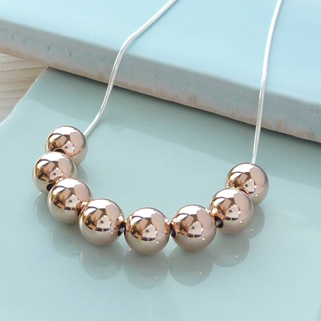 80th birthday handmade silver bead necklace by handmade by helle ...