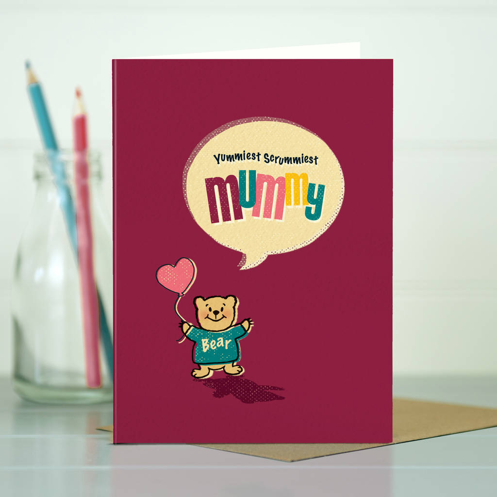 mummy 'yummiest mummy' card by the typecast gallery ...
