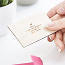 Personalised Wooden Token Card By Sophia Victoria Joy ...