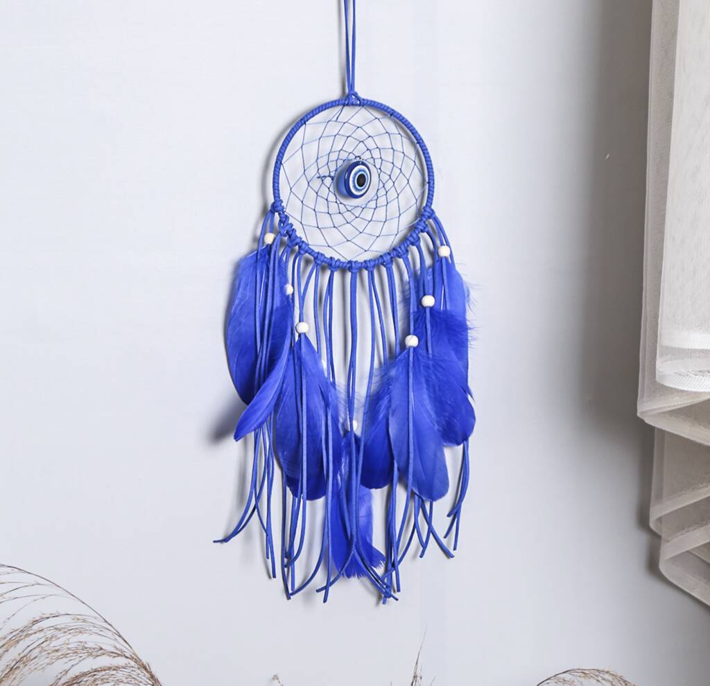 Blue Turkish Eye Charm Dream Catcher By GY Studios
