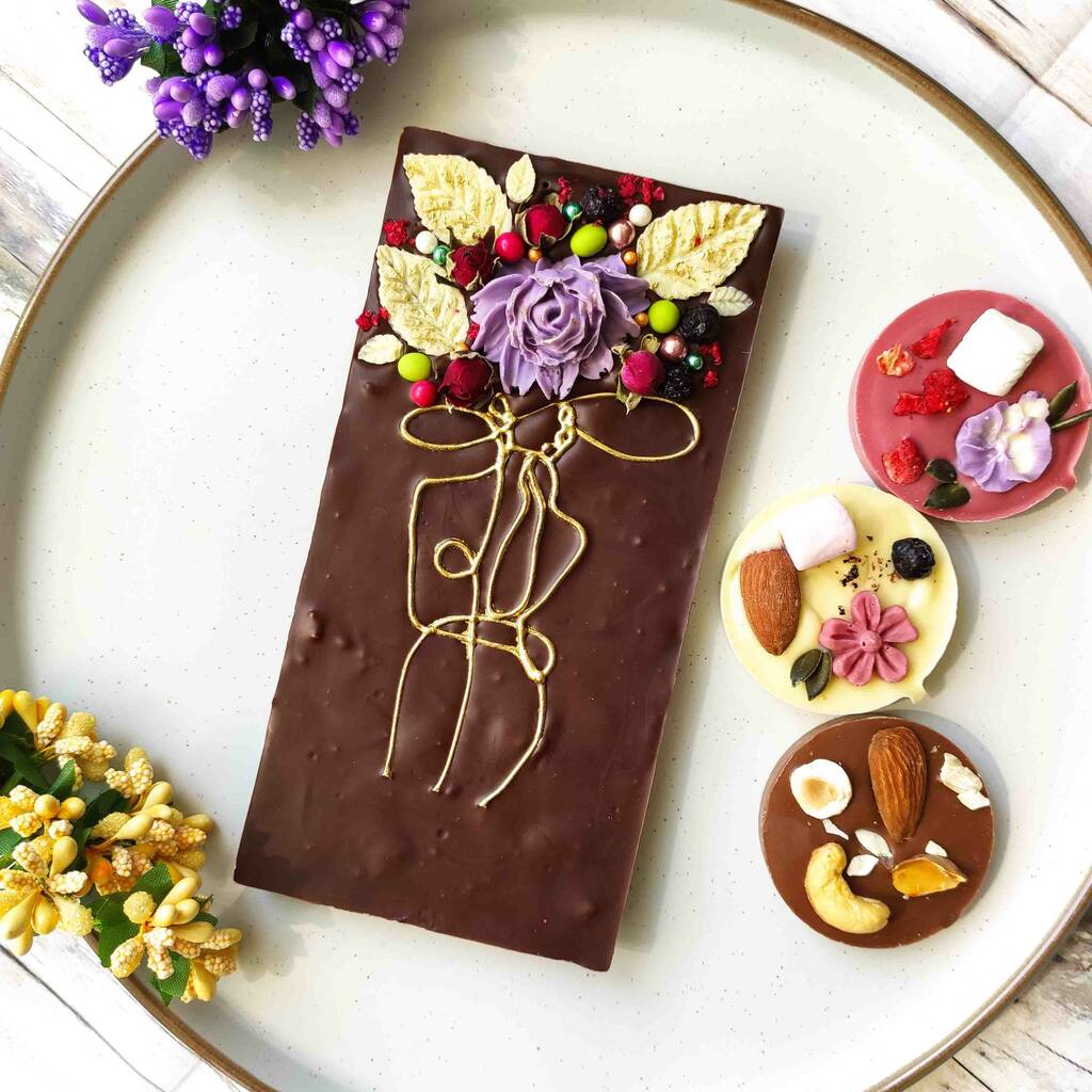 Personalised 'the Flower Hat Lady' Chocolate By The Unique Chocolate ...