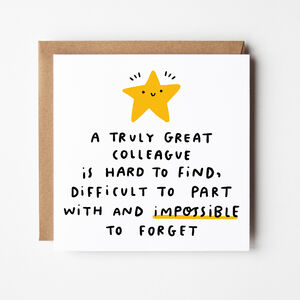 'A Truly Great Colleague Is Hard To Find' Card By Arrow Gift Co ...