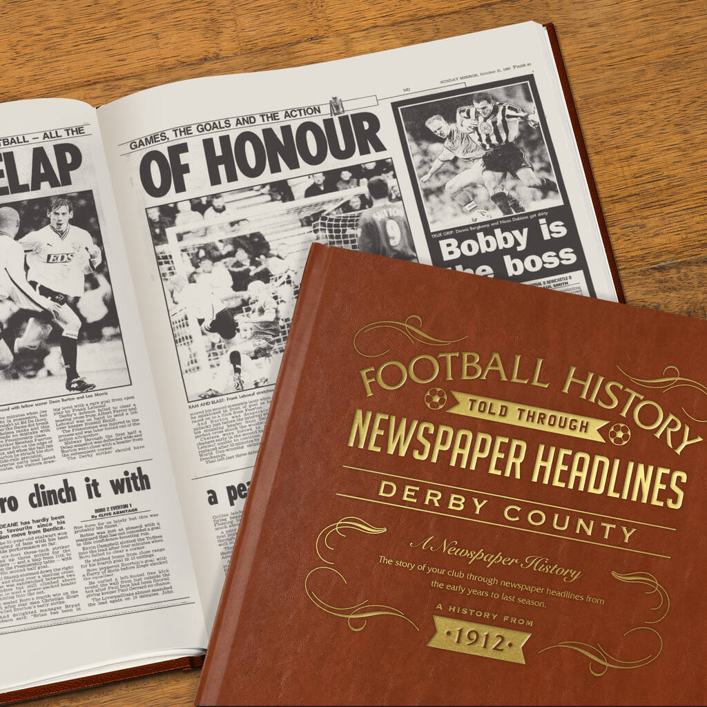 Derby County Personalised Football Newspaper Book By Historic ...