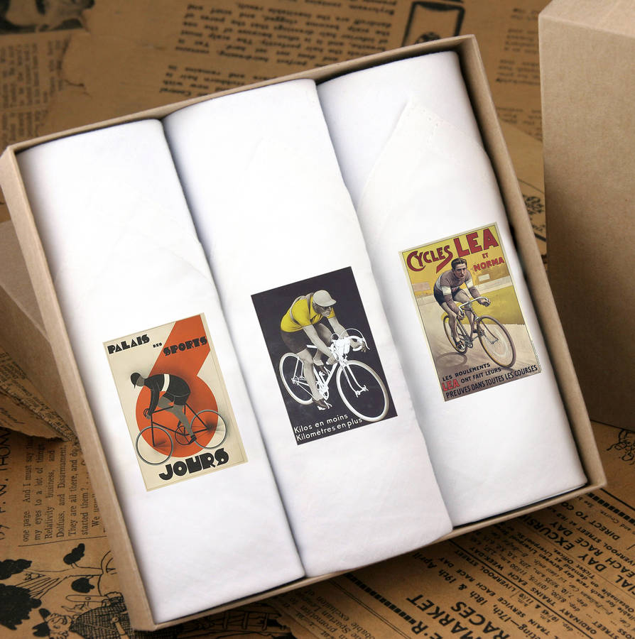 men's handkerchiefs cycling by tamielle | notonthehighstreet.com