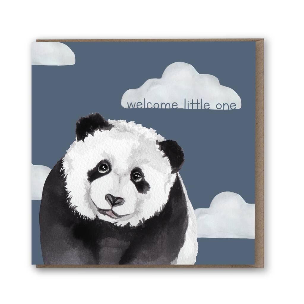 Welcome Little One Panda Card By lil wabbit | notonthehighstreet.com