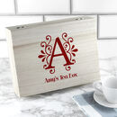 Personalised Wooden Initial Tea Storage Box By Jungley ...