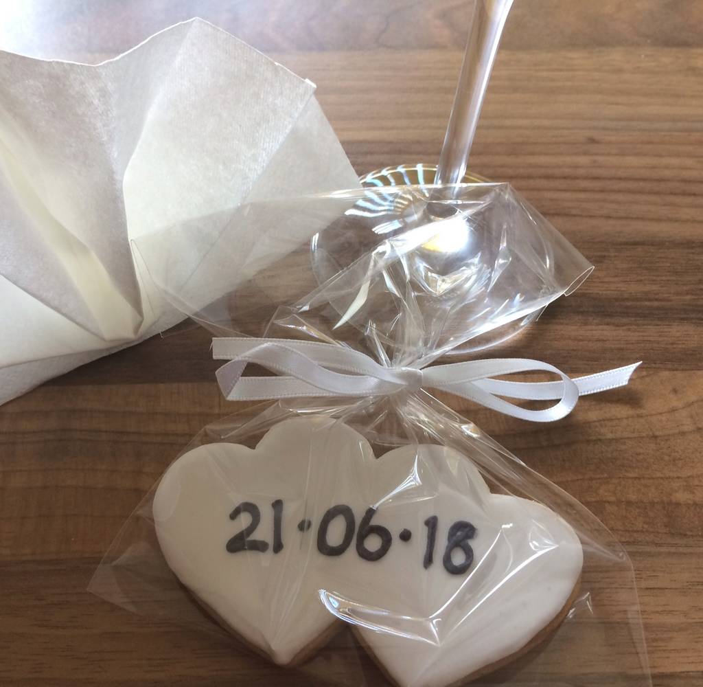 Gold Double Hearts Wedding Favors