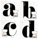 Personalised Children's Initial Metallic Foil Print By Susie Cutie ...