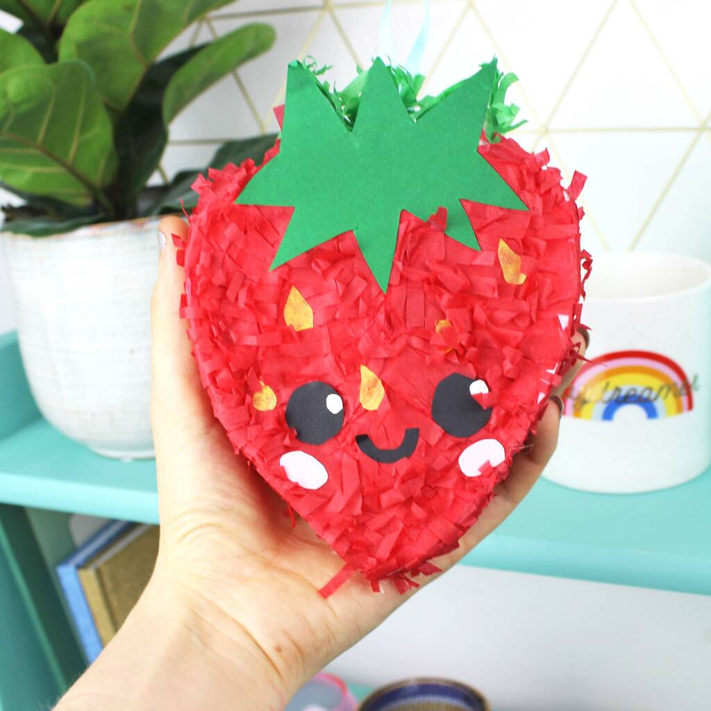 Strawberry Mini Pinata Craft Kit By Ellbie Co. | notonthehighstreet.com