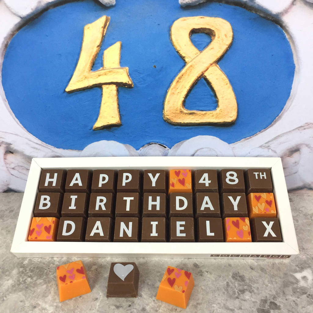 Personalised 40th Birthday Chocolate Box By Cocoapod Chocolates ...