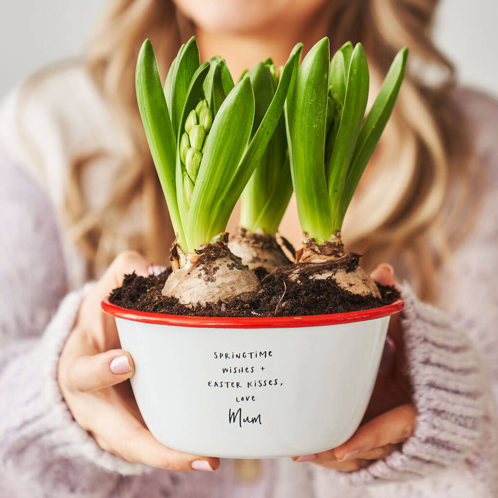 Personalised Engraved Enamel Planter By Sophia Victoria Joy ...