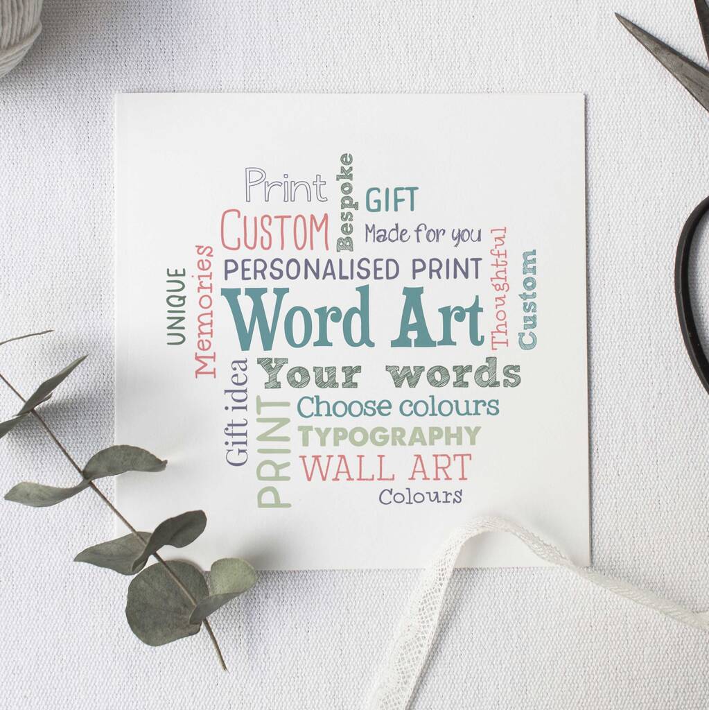 Personalised Word Art Cloud Print By Hope and Love | notonthehighstreet.com