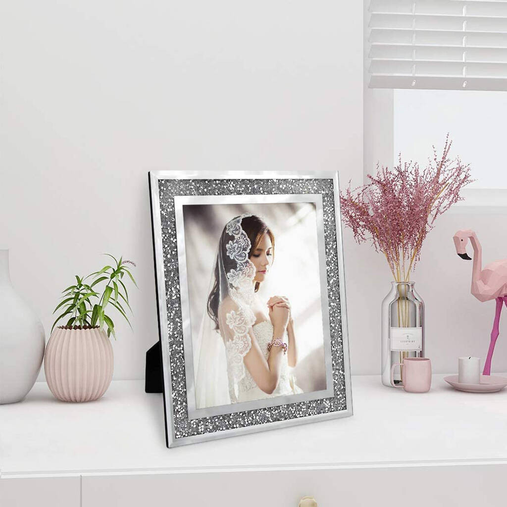 Silver Photo Frame Crystal Sparkle Ornament By Momentum ...