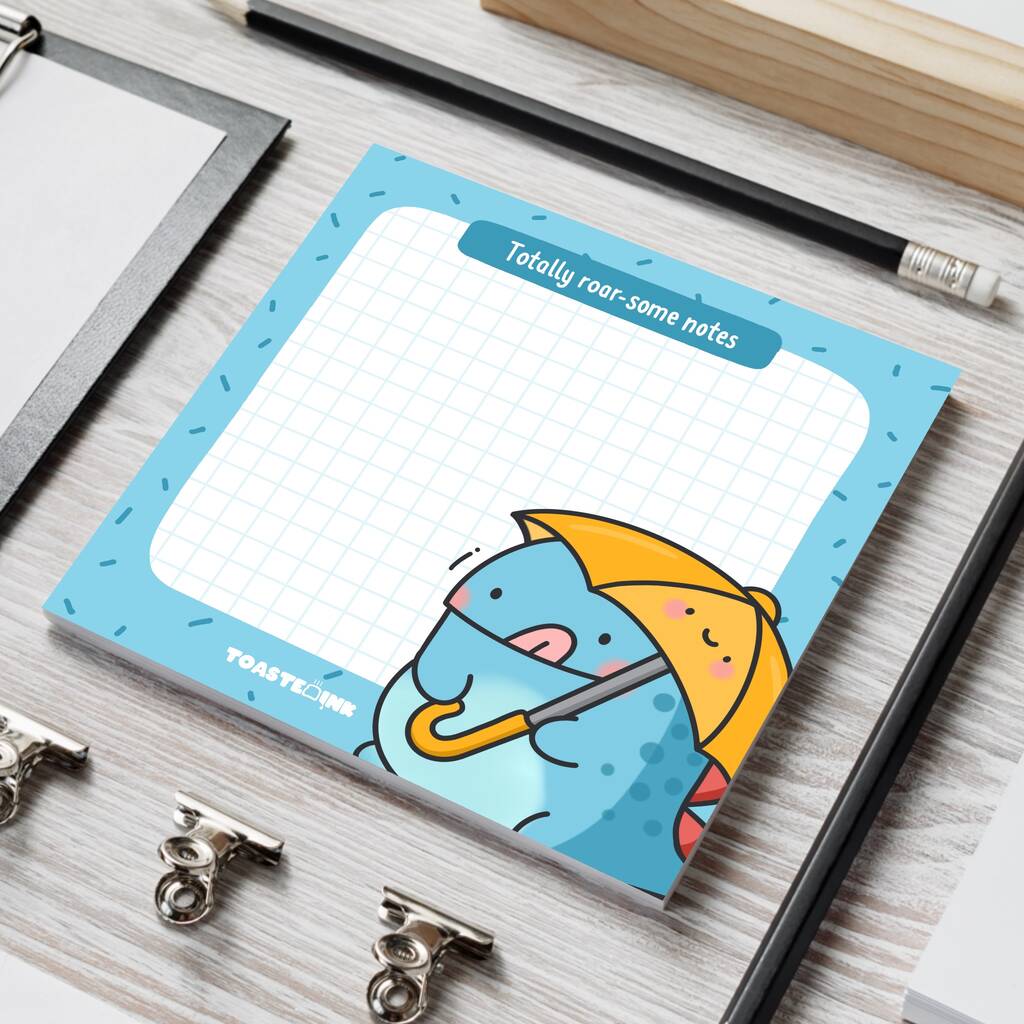 Cute Dinosaur Sticky Notes By Toastedink