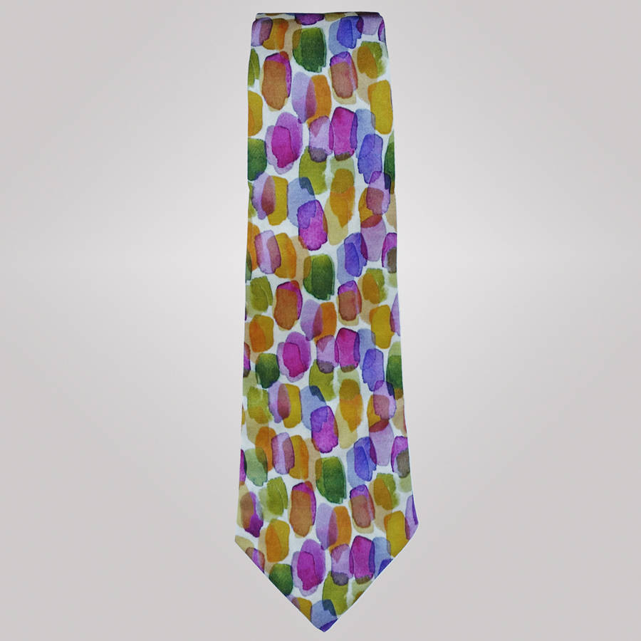 Silk Tie Hand Painted Brushstrokes Pattern By Pattern Passion ...