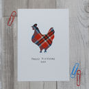 'happy Birthday Hen' Scottish Birthday Card By Hiya Pal ...