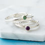 Simply Birthstone Sterling Silver Stacking Rings By Little Silver Star ...