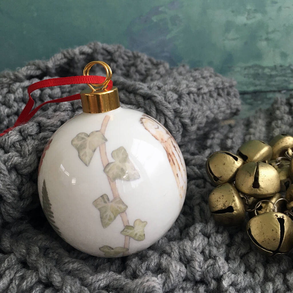 Tawny Owl Fine Bone China Bauble By littlebirdydesigns ...