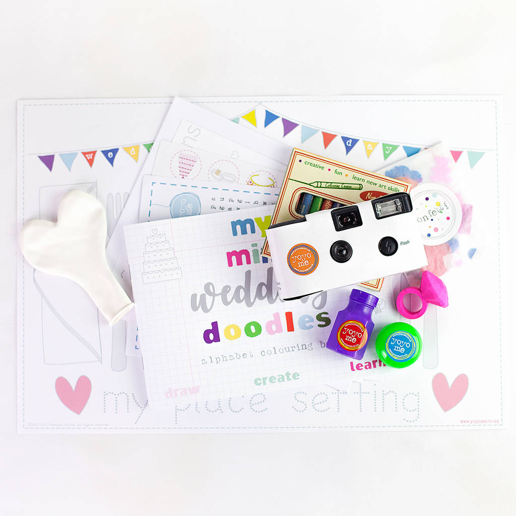 child's personalised wedding activity box by yoyo-me ...