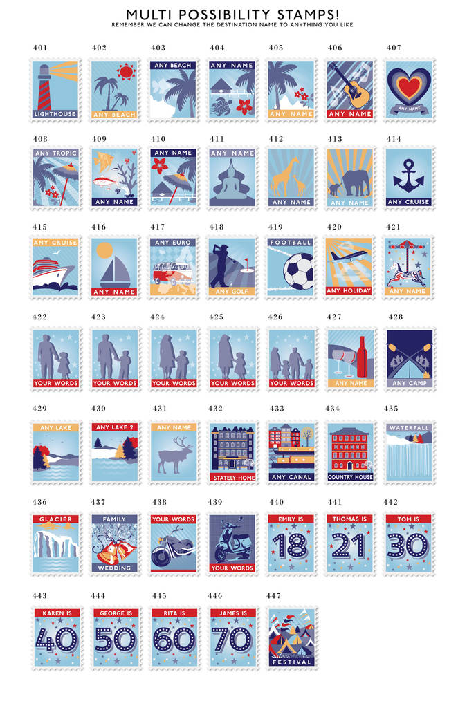 favourite destinations stamp art print by betsy benn ...