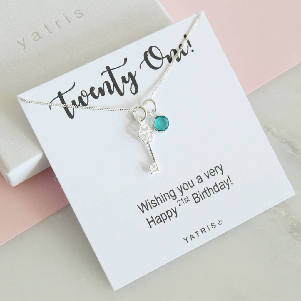 21st birthday necklace gift by yatris | notonthehighstreet.com