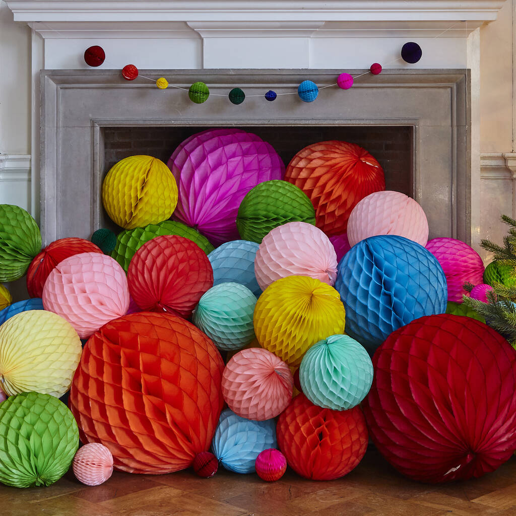 Honeycomb Paper Ball Decoration By Paper Dreams Notonthehighstreet honeycomb-paper-ball-decoration-by-paper-dreams-notonthehighstreet