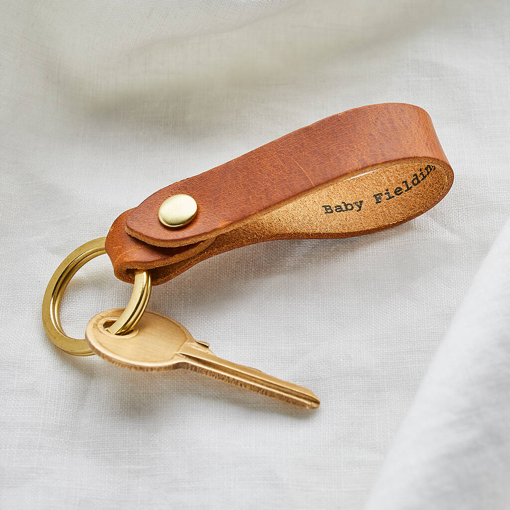 Personalised Secret Message Leather Loop Keyring By Create Gift Love ...