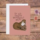 Woodland Otter Mother's Day Card By Laura Crow | notonthehighstreet.com