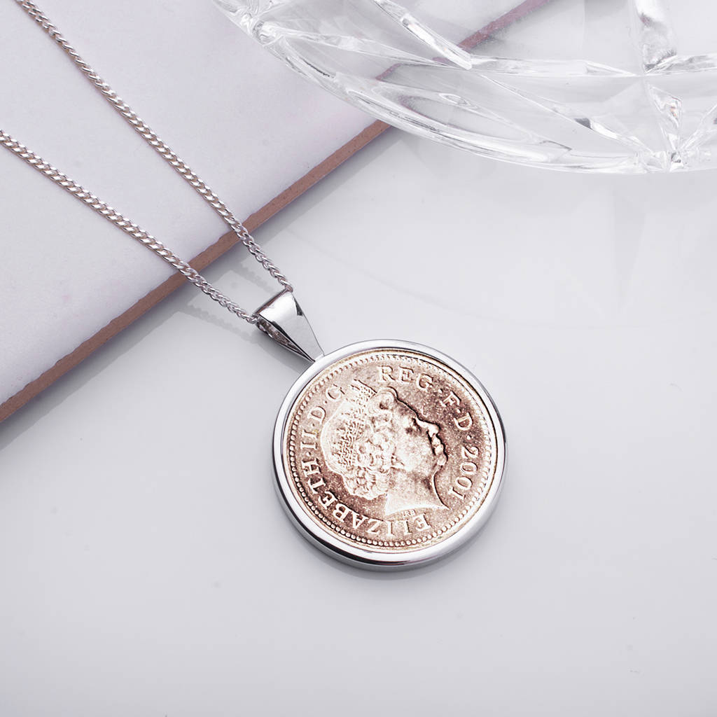 18th birthday penny coin pendant necklace by ellie ellie ...