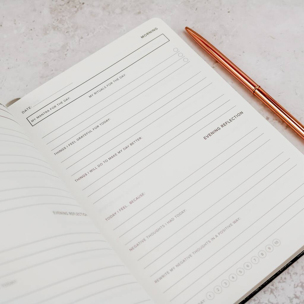 Minimalist Daily Gratitude Mindfulness Journal Undated By Faye Co ...