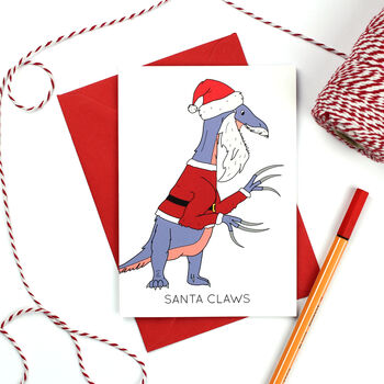 Santa Claus Dinosaur Christmas Card By Dinosaurs Doing Stuff ...