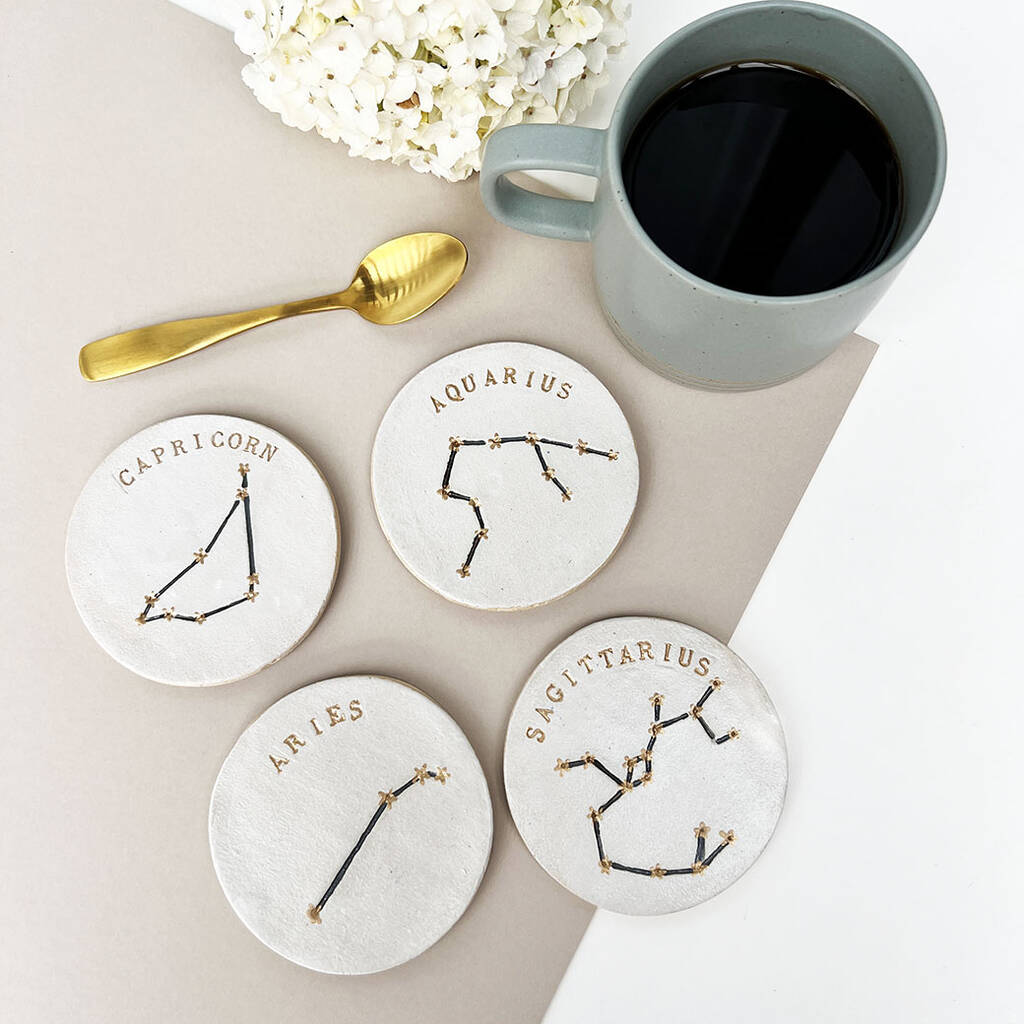 Zodiac Constellation Star Sign Coasters By Juliet Reeves Designs ...