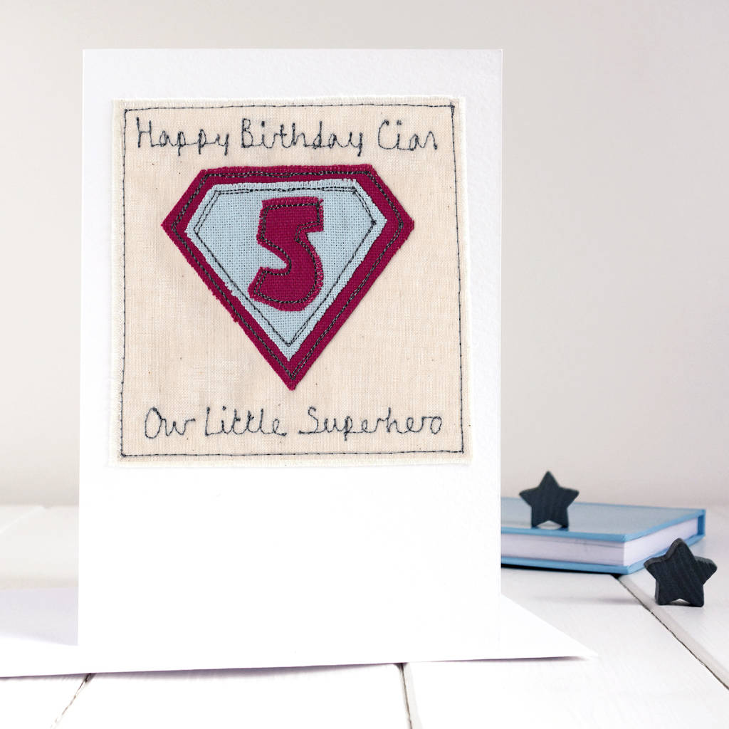 personalised superhero birthday card for him by milly and pip ...